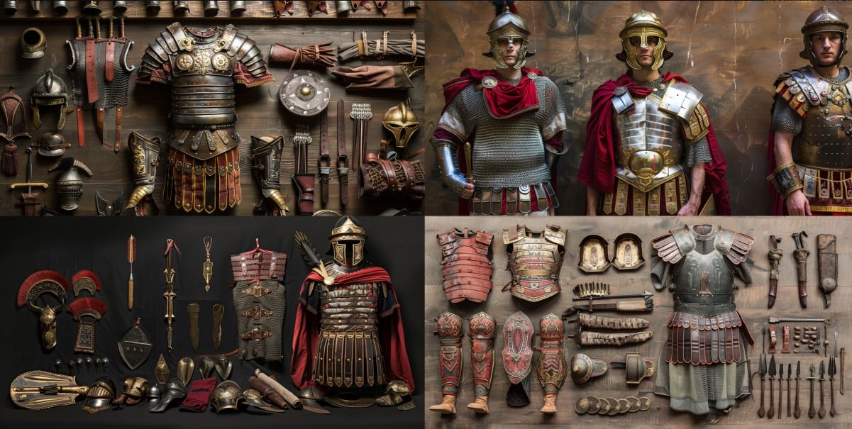 Army Soldier Dress, Armor, & Weapons - Roman Empire