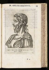Macrinus AD 164-218 - an honest and a charismatic emperor